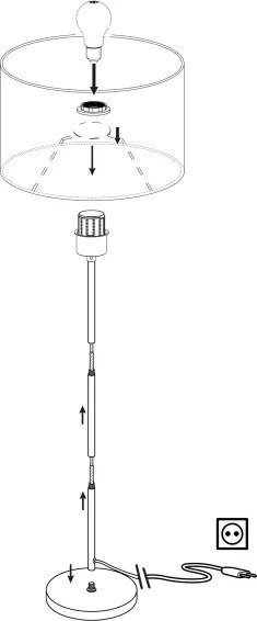 Eglo 95173 - Stojací lampa MASERLO 1xE27/60W/230V