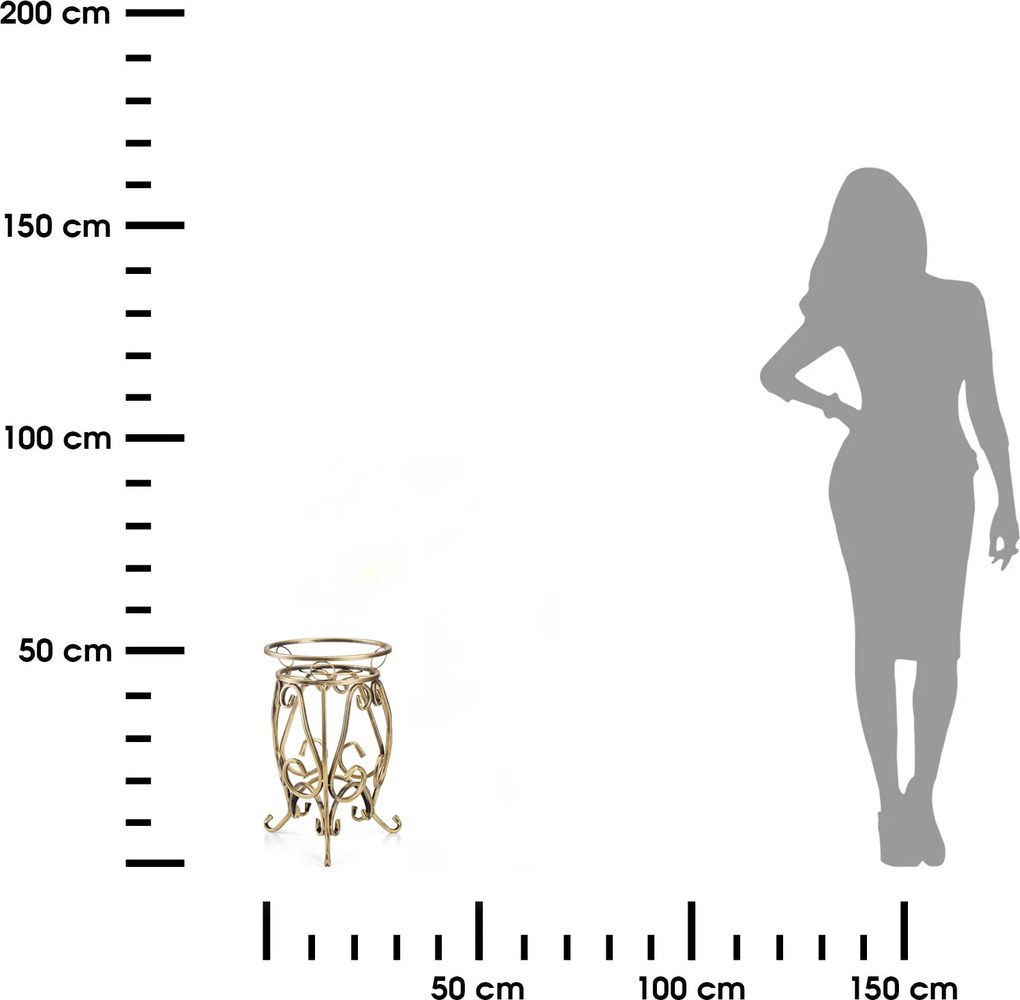 STOJAN NA KVĚTINÁČ FIORINA 44,5X31 CM ZLATÁ