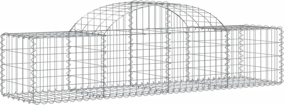 Klenuté gabionové koše 12 ks 200x50x40/60 cm pozinkované železo 3146267
