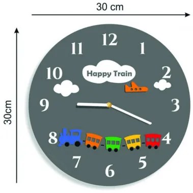 Moderní nástěnné hodiny do dětského pokoje I SENTOP FL-z97-BLUE-RAL5015