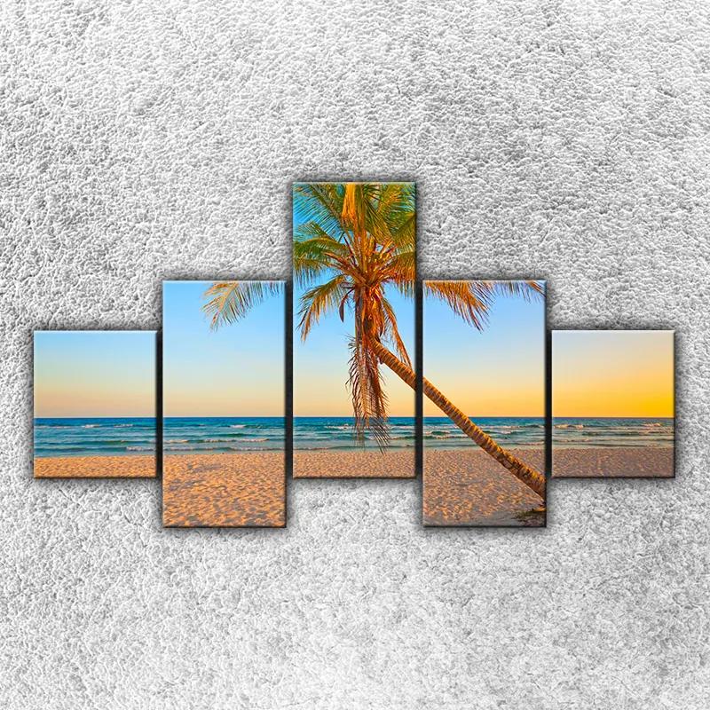 IMPAR Foto na plátno Písečná pláž s palmou 2 125x70 cm