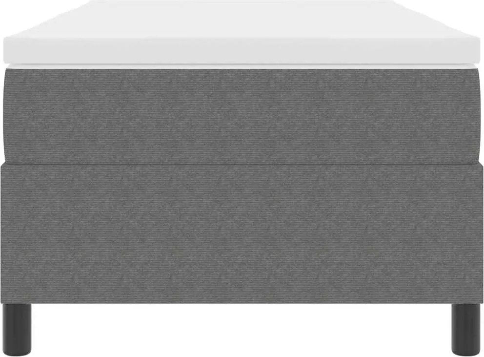 Postel s boxspringem Světle šedá a bílá 80 x 200 cm 3337432