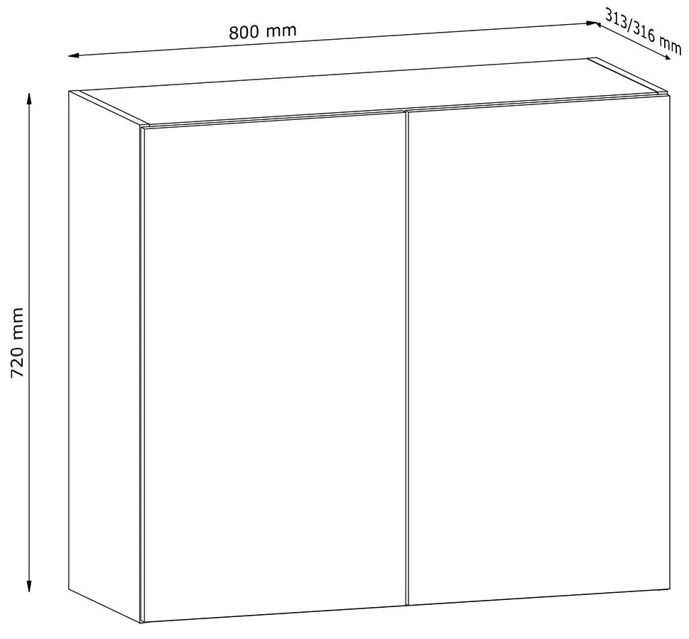 Kuchyňská linka LANGEN ap | 260 cm | PUSH OPEN | artisan