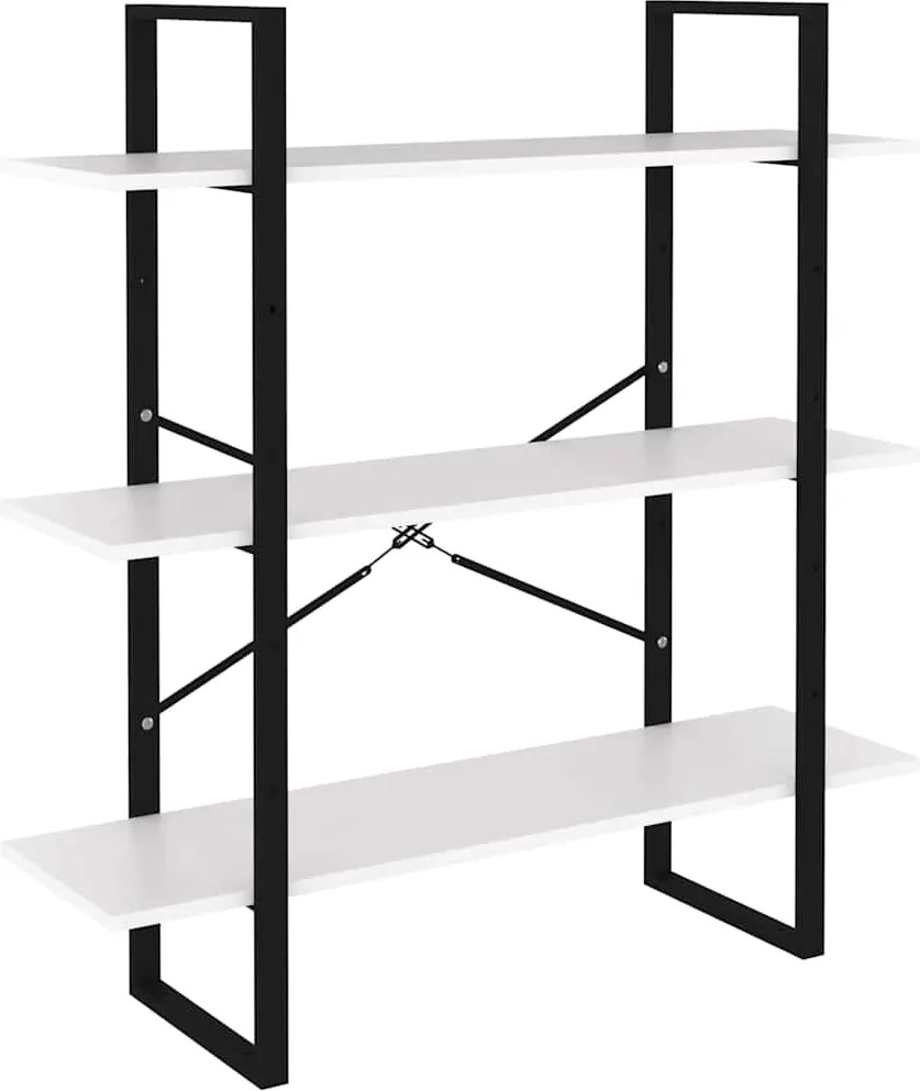 Knihovna s 5 policemi bílá 100 x 30 x 175 cm kompozitní dřevo 3081998