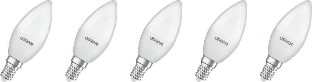 Osram LED žárovka »Led Base Retro«, 5 kusů (Clb40, E14, 470lm, matná)