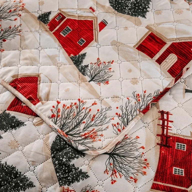 Přehoz na postel FARM HOUSE, krémový Rozměr: 220 x 240 cm