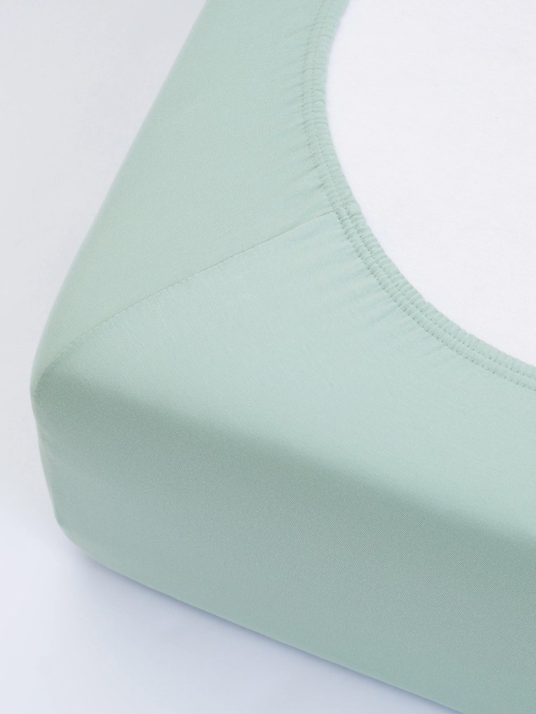MK Lůžkoviny Jersey prostěradlo s elastanem 220 × 200 cm – mátové