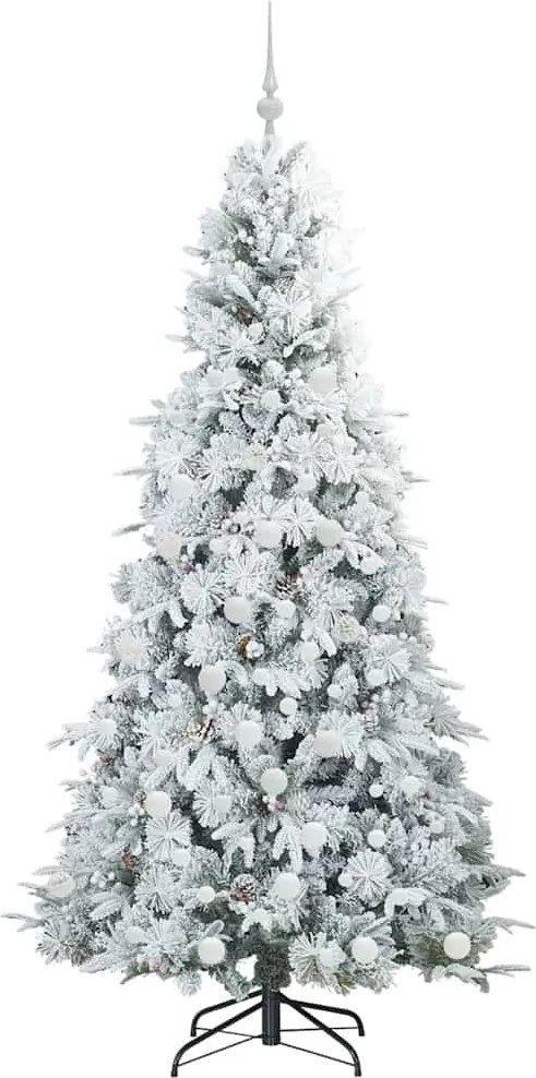 Umělý Skládací Vánoční Strom s stojanem Bílá 180 cm PE a PVC 3397487