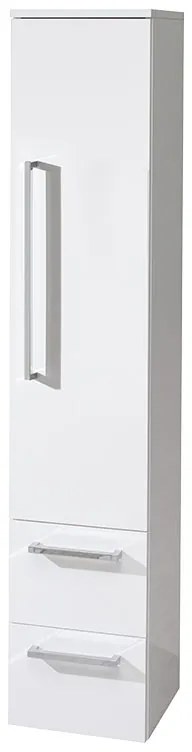 Mereo Mereo, Bino, koupelnová skříňka vysoká 163 cm, pravé otevírání, bílá, bílá/dub, CN668