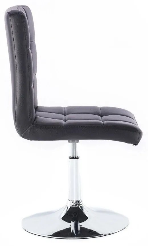 LuxuryForm DESIGN Otočná židle TOLEDO na stříbrném talíři - černá