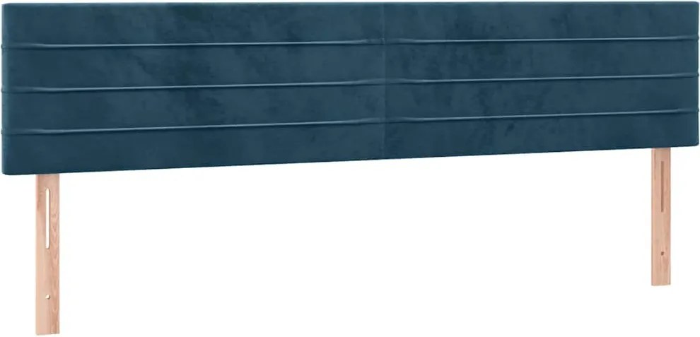 Box spring postel s matrací tmavě modrá 160x200 cm samet 3141375