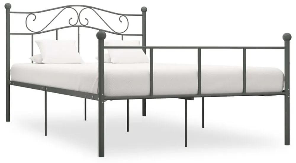 Petromila Rám postele šedý kov 160 x 200 cm