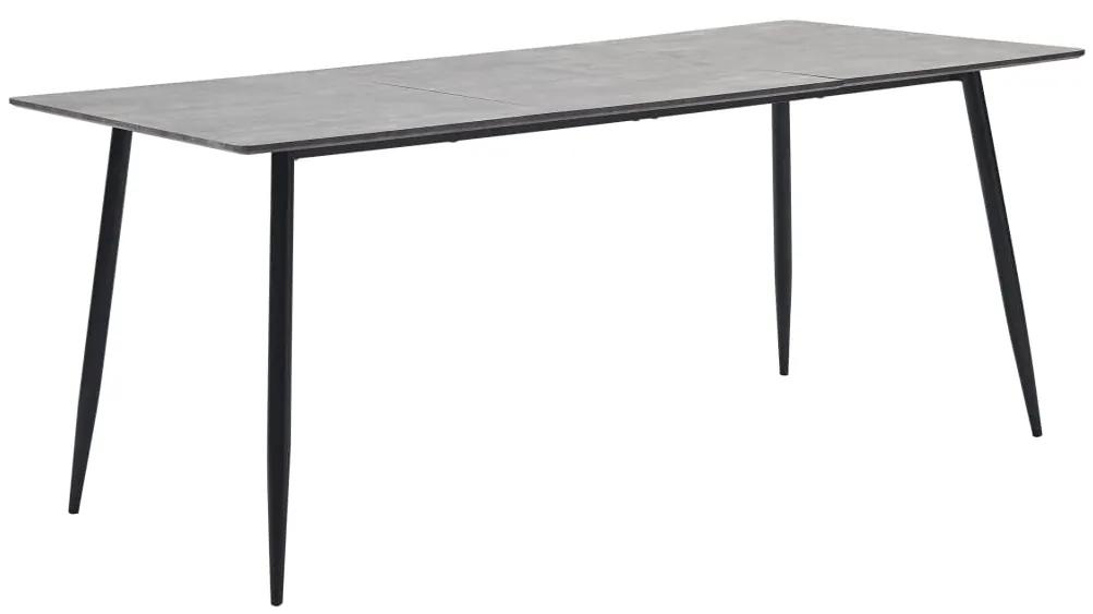 281574 vidaXL Jídelní stůl šedý 200 x 100 x 75 cm MDF