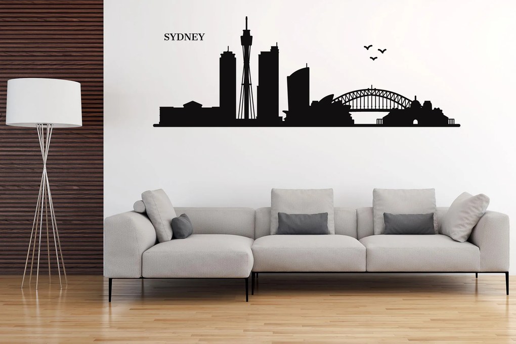 Lepy.cz Samolepka na zeď Sydney Velikost (šířka x výška): 55x20cm, Barevná varianta: Ledová modrá