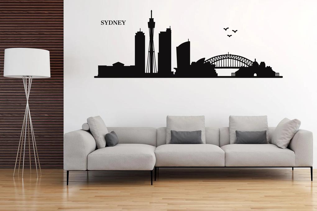Lepy.cz Samolepka na zeď Sydney Velikost (šířka x výška): 55x20cm, Barevná varianta: Nugátová hnědá