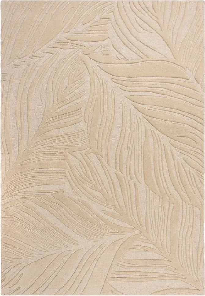 Kusový koberec Solace Lino Leaf Natural, 160x230, béžová, obývacia izba, Flair Rugs