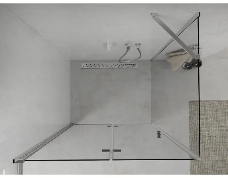Mexen Lima skládací sprchový kout 110 x 100 cm, Průhledné, Chromovaná - 856-110-100-01-00
