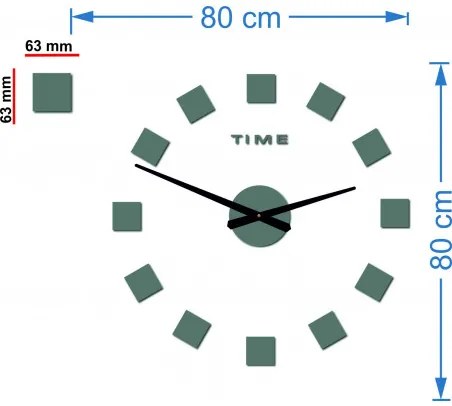 Velké hodiny na stěnu Styles | 3D hodiny 12P036