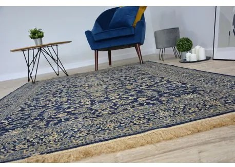 koberec WINDSOR 22935 JACQUARD tmavý Květiny velikost 120x170 cm | krásné koberce cz