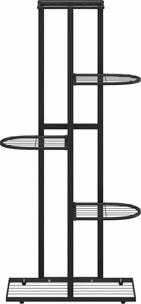 5patrový stojan na květiny 43 x 22 x 98 cm černý kov 336110
