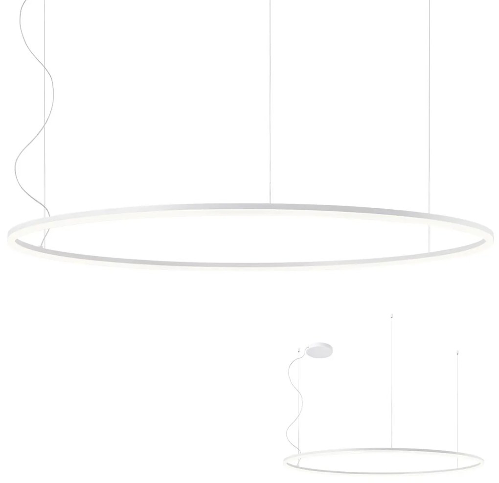Redo 01-1920 závěsné LED stmívatelné svítidlo Orbit pískově bílá, 110W, 4000K, ø150cm