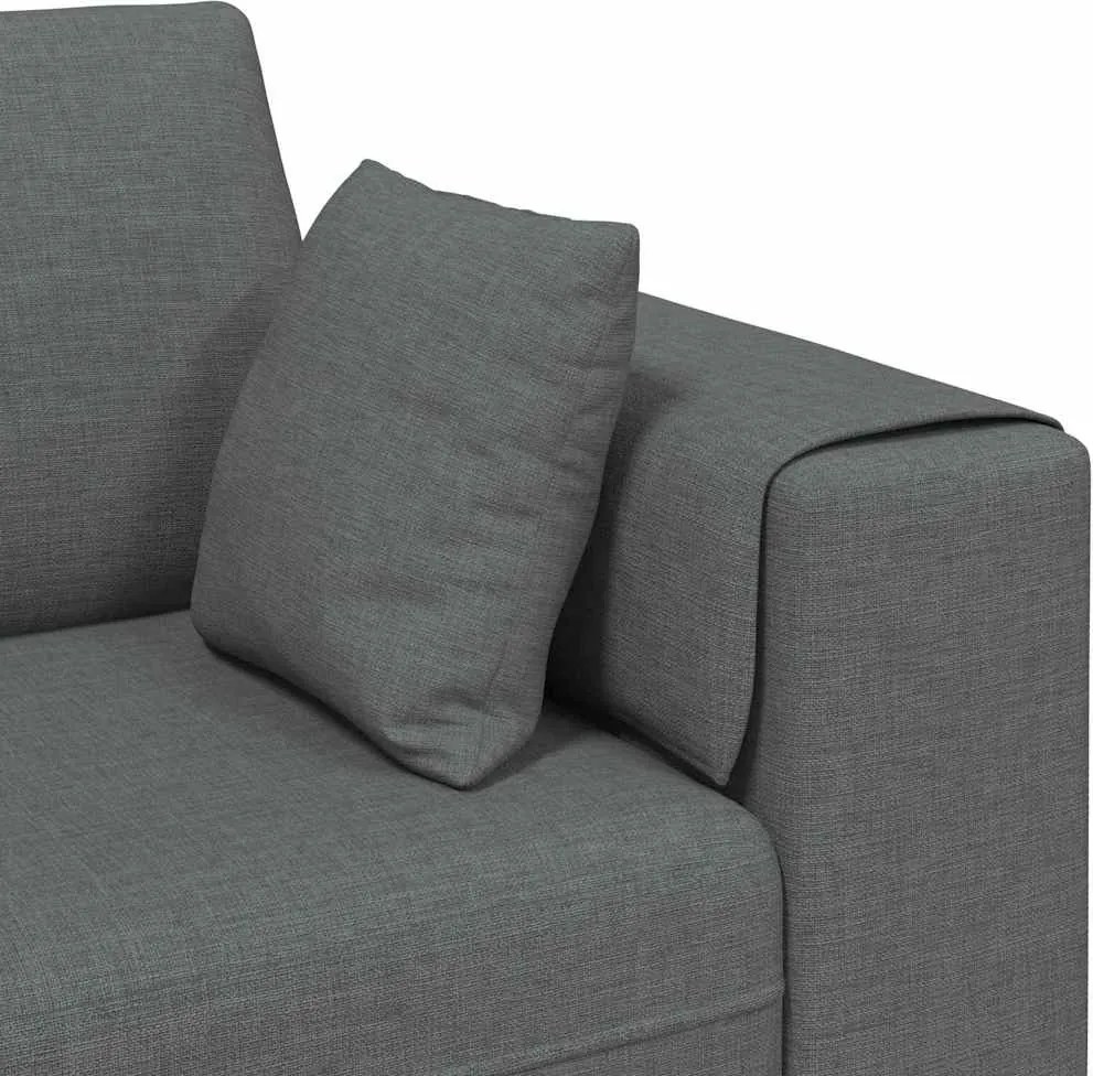 Pohovka Tmavě šedá 250 x 77 x 76 cm textil 3335144