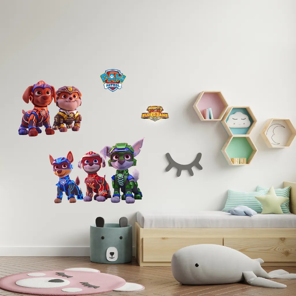 Samolepka na zeď "PAW Patrol - Mighty Pups 2"