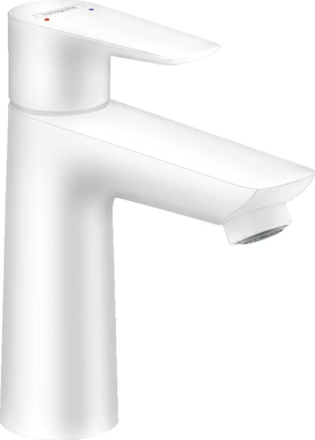 Hansgrohe Talis E, umyvadlová baterie 110 s odtokovou soupravou s táhlem, bílá matná, 71710700