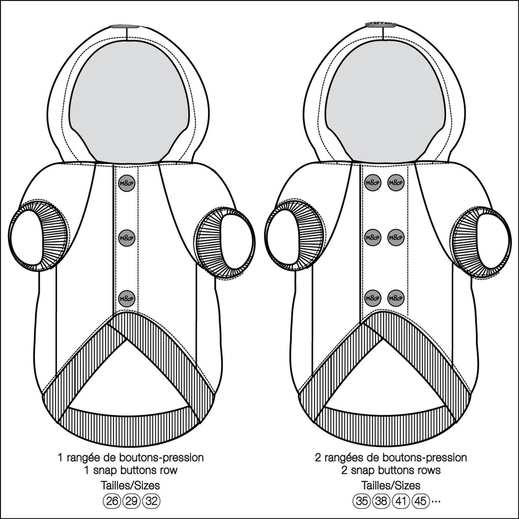 MILK&PEPPER Mikina pro buldočky Ewen Marine Velikost: 38L