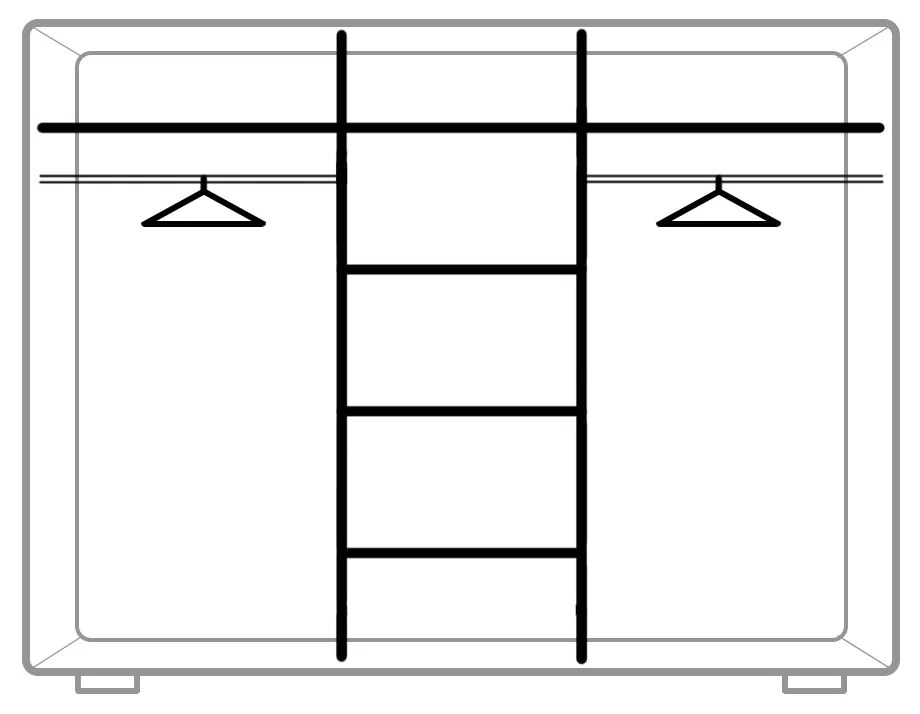 Šatní skříň Regnar S3D. 779502