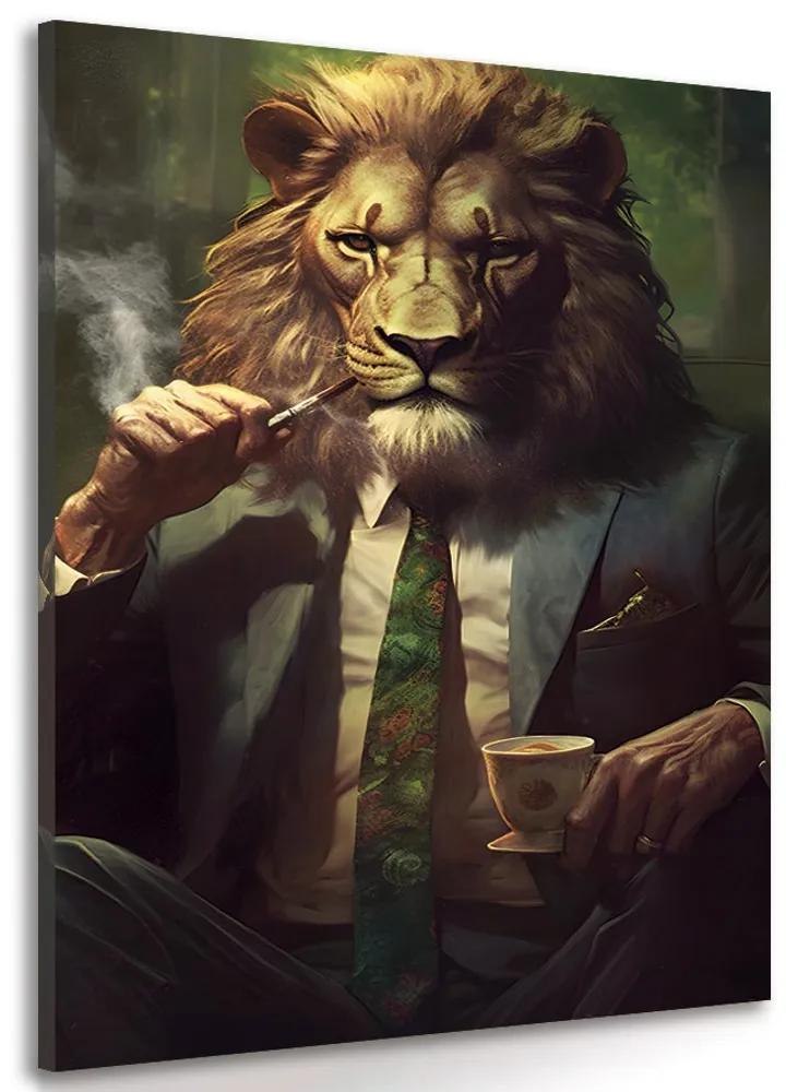 Obraz zvířecí gangster lev Varianta: 40x60