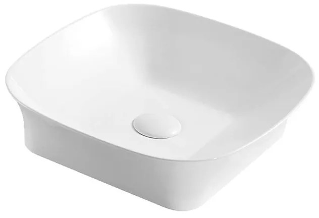 Mereo Mereo, Umyvadlo na desku bez přepadu, 400x400x105 mm, čtvercové, keramické, UC404011S1