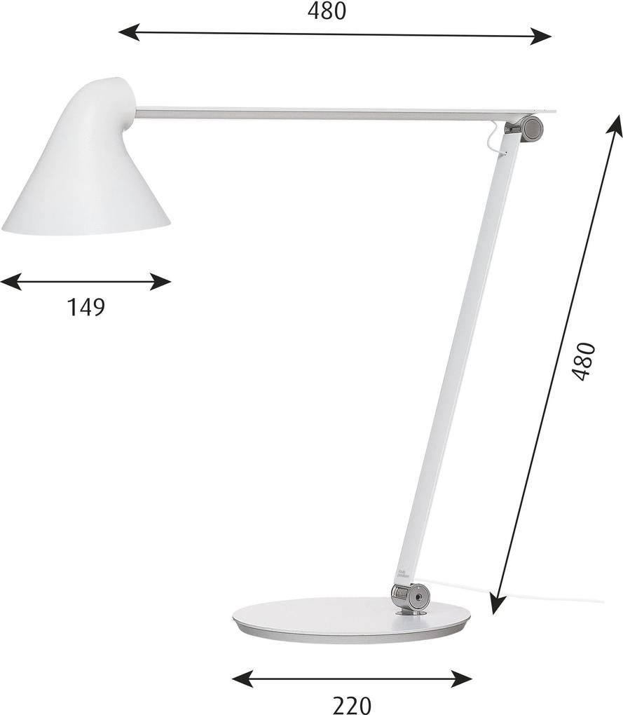 Lampa na pracovní stůl NJP LED 2700 K bílá