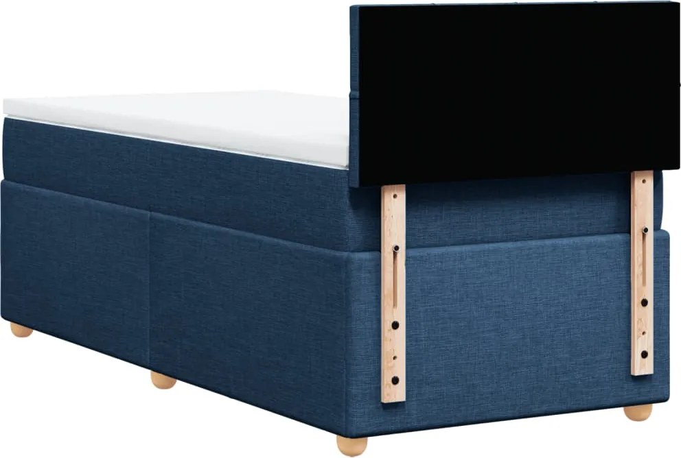 Box spring postel s matrací modrá 80x200 cm textil 3286513