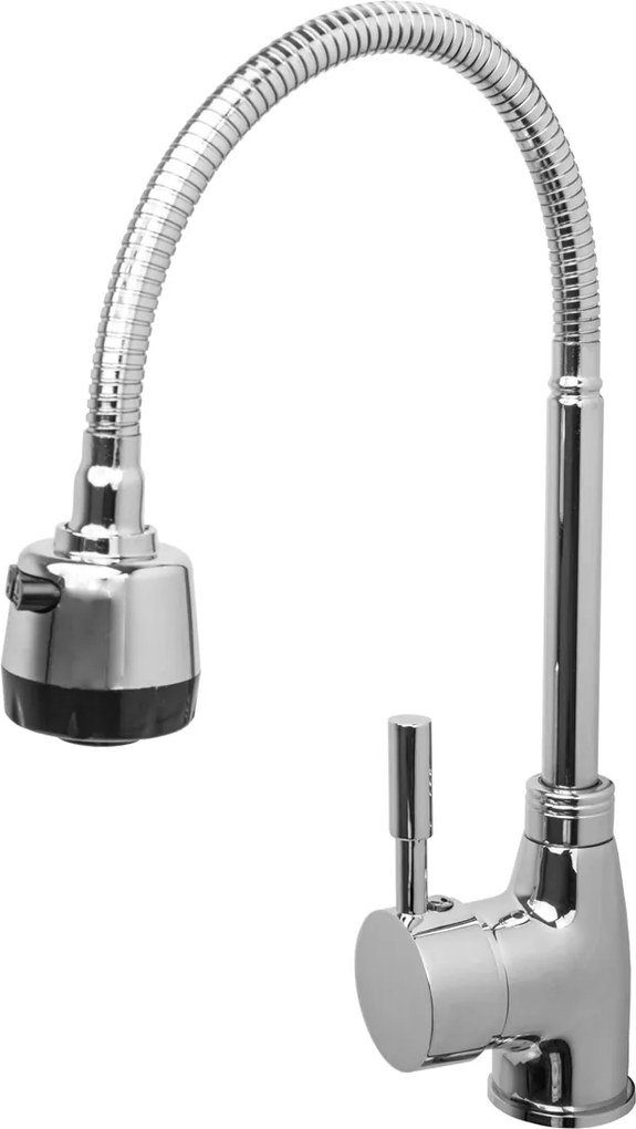 Gamma Flex, vysoká dřezová baterie s flexibilním ramenem, chromová, GMA-BFX-CH