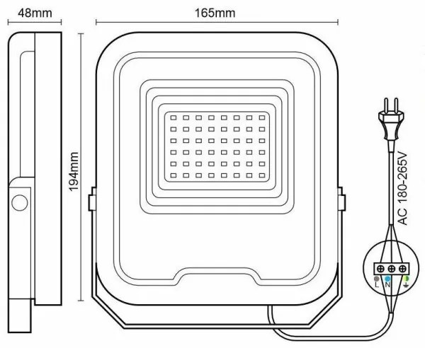 LED RGB Stmívatelný reflektor LED/30W/230V 3000K-6500K Wi-Fi Tuya IP65