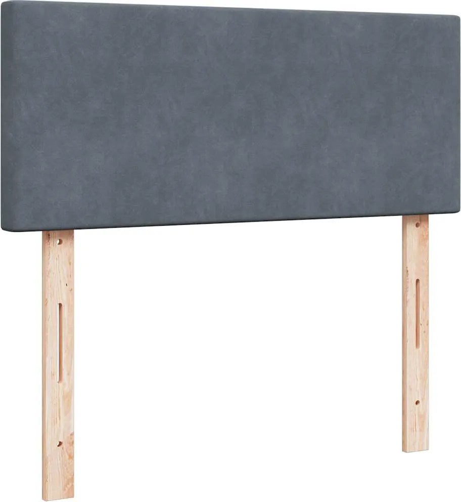 Box spring postel s matrací tmavě šedý 120x190 cm samet 3287681