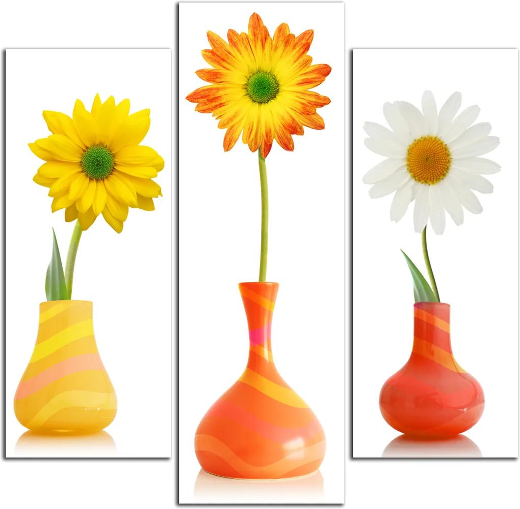 Obraz Květy a vázy , vícedílný