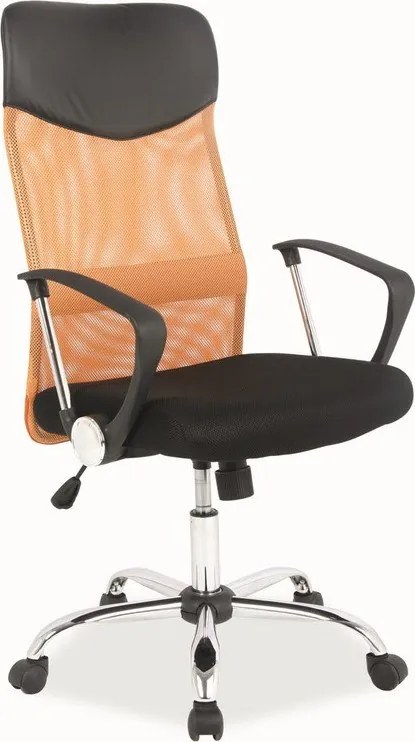 Casarredo Kancelářská židle Q-025 oranžová/černá