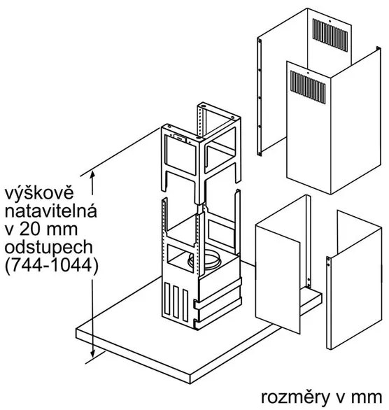 Bosch DIB98JQ50 Ostrůvkový odsavač par