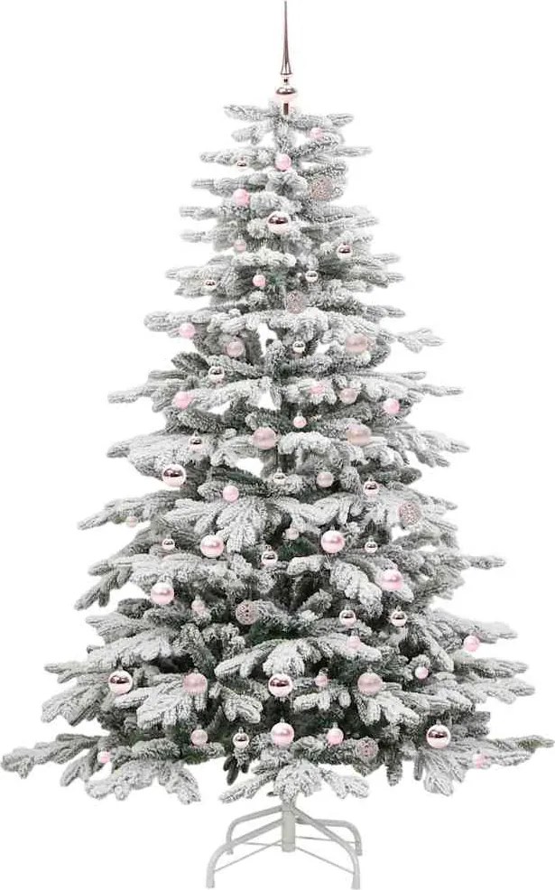 Umělý Skládací Vánoční Strom Bílá 210 cm PE a PVC 3395651