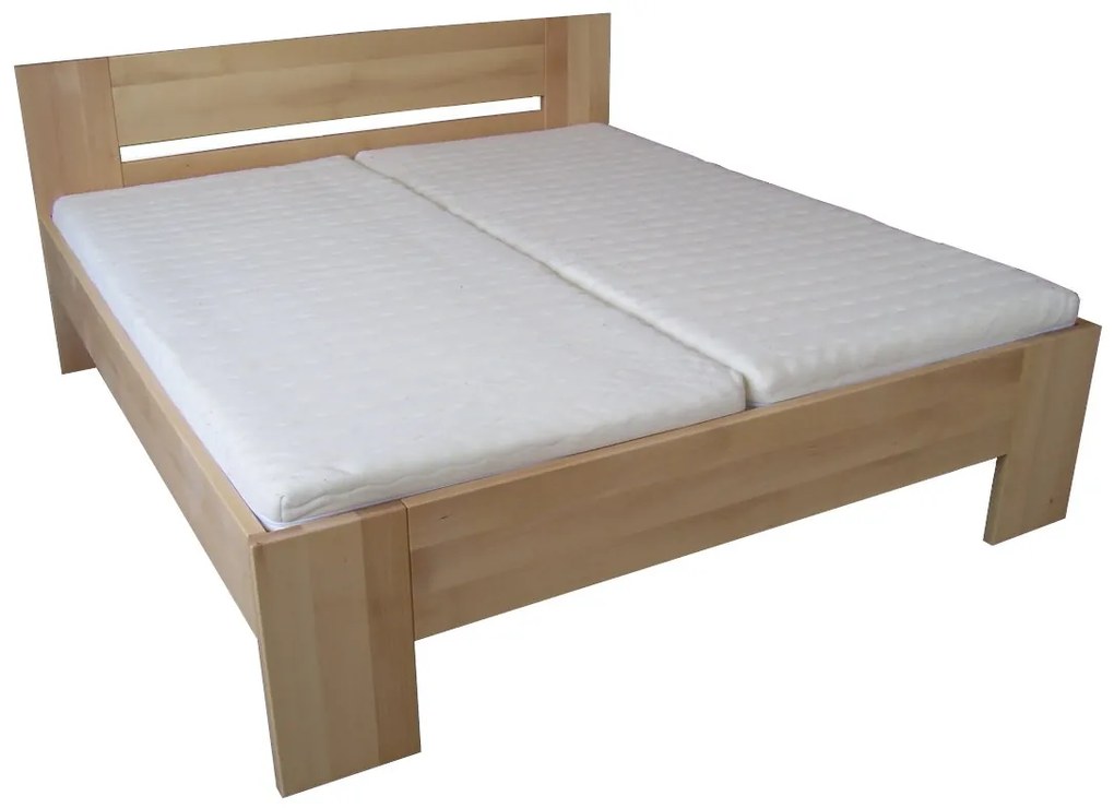 Dřevěná manželská postel LENKA - smrk