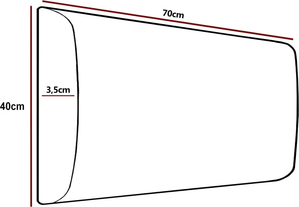 Eka Čalouněný panel Trinity 70 x 40 cm - Béžová 2304