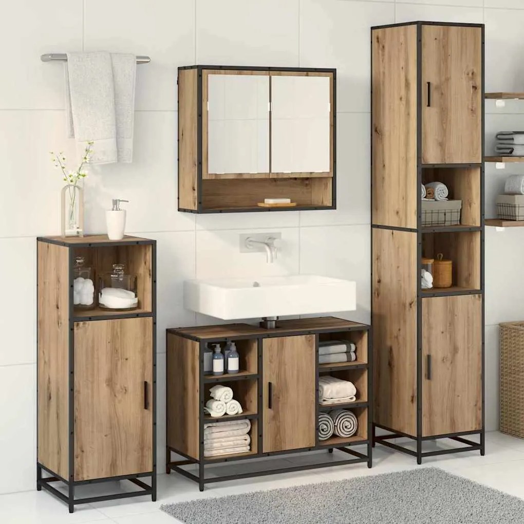 Sada koupelnového nábytku 3 ks Artisanový dub 3402481