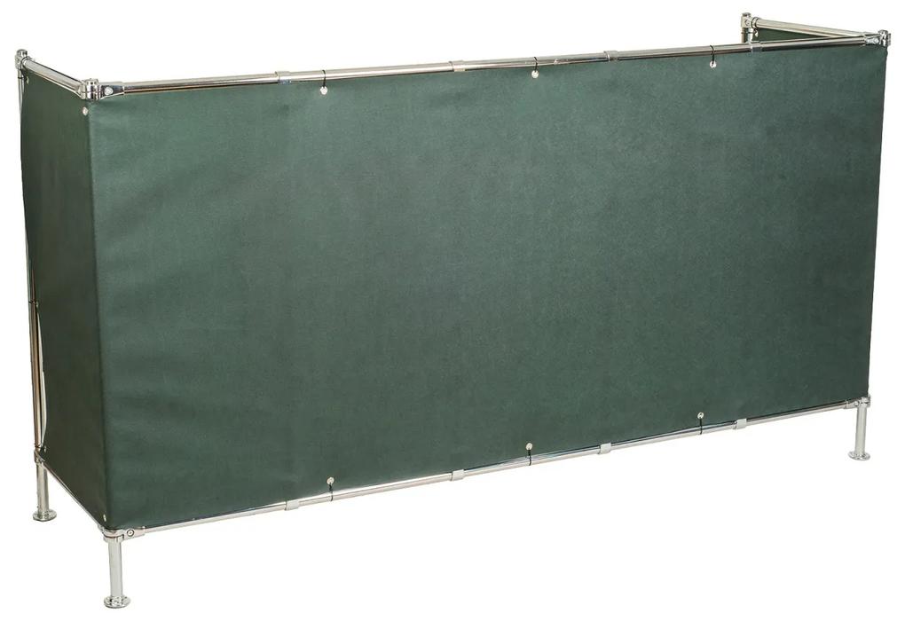Balkonová zástěna OSLO zelená, výška 100 cm, šířka různé rozměry MyBestHome Rozměr: 100x400 cm rozteč 25 cm