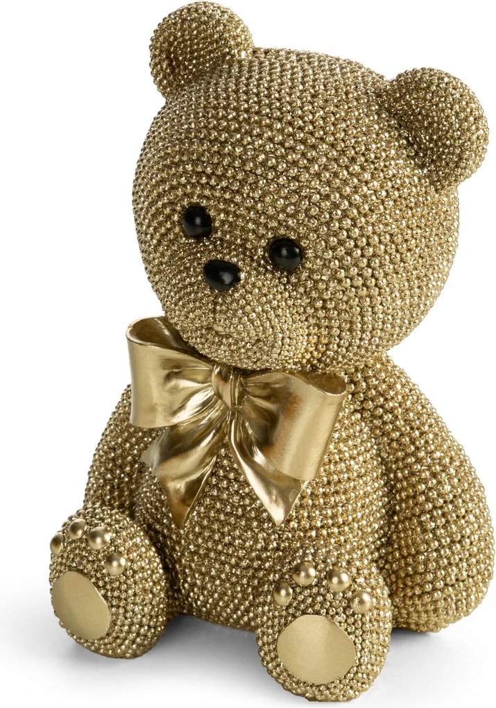DEKORAČNÍ SOŠKA BEAR 13X17 CM ŠAMPAŇSKÁ