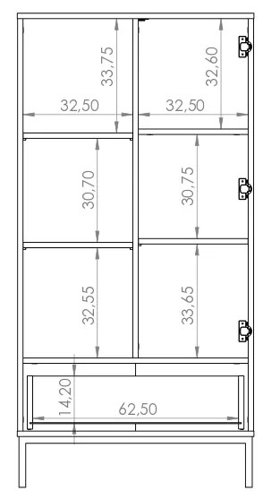 GiB Meble KOMODA PULA R70 / KOMODA Barva: Portland Ash Black