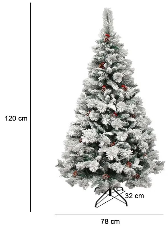 Zasněžený vánoční stromeček, ve více velikostech -120 cm-ový