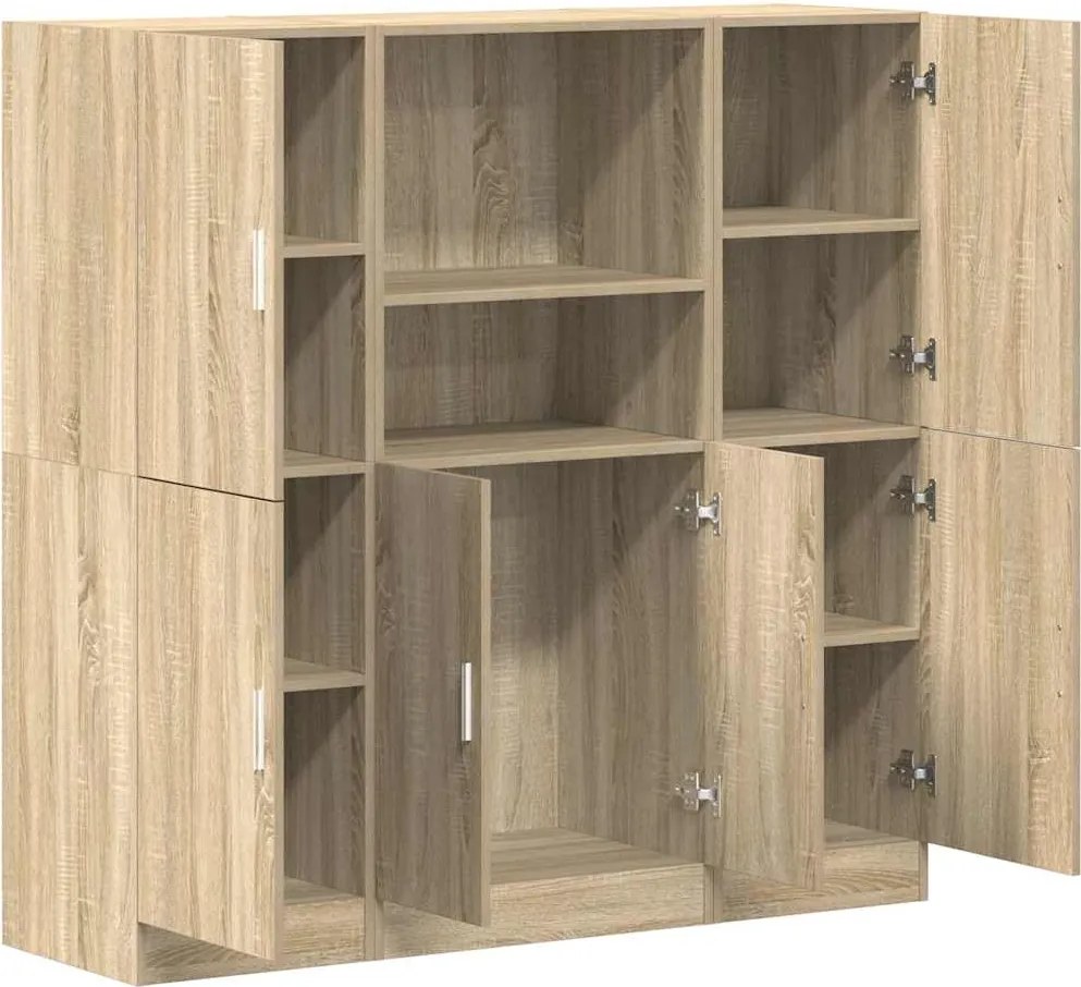Sada 3 kusů kuchyňských skříněk dub sonoma kompozitní dřevo 3324153