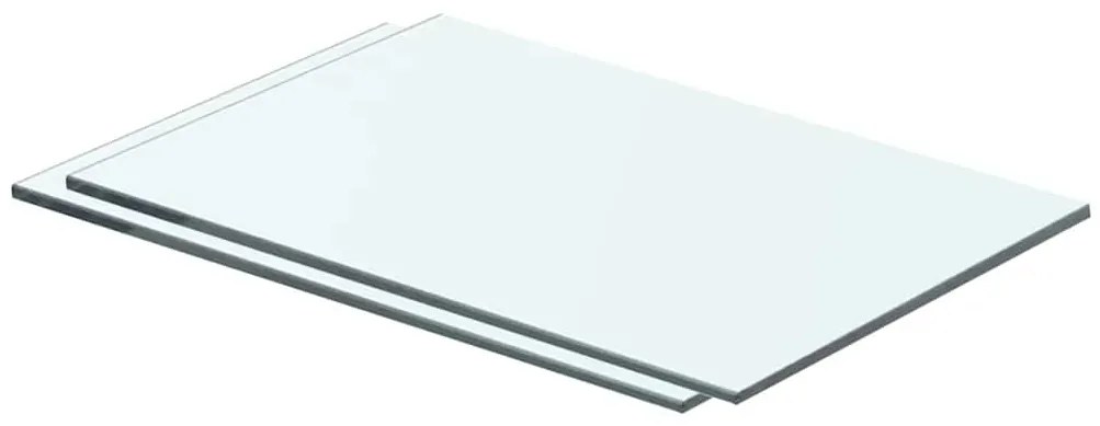 Policové desky 2 ks sklo čiré 40 x 20 cm 3051554